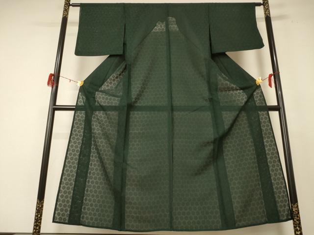 平和屋着物＊夏物　色無地　紗　鉄色　正絹　逸品　AABE4712jd