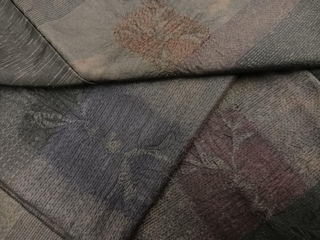 平和屋着物●本場大島紬　染大島　絞り　色紙文　正絹　逸品　AABE4870ph