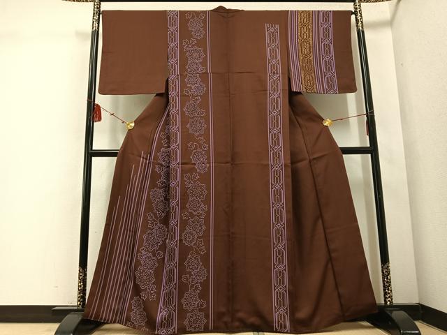 平和屋着物●訪問着　花間道　金彩　正絹　逸品　AABE4871ph