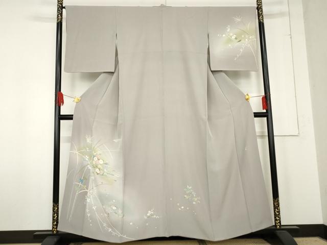 平和屋着物●訪問着　友禅　作家物　風景草花文　暈し染め　ほていや扱い　正絹　逸品　AABE5201cs