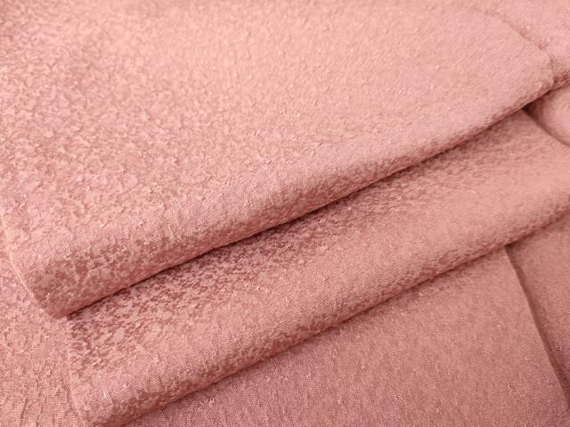 平和屋着物●上質な色無地　紋意匠　桃色　正絹　逸品　AABE5213cs