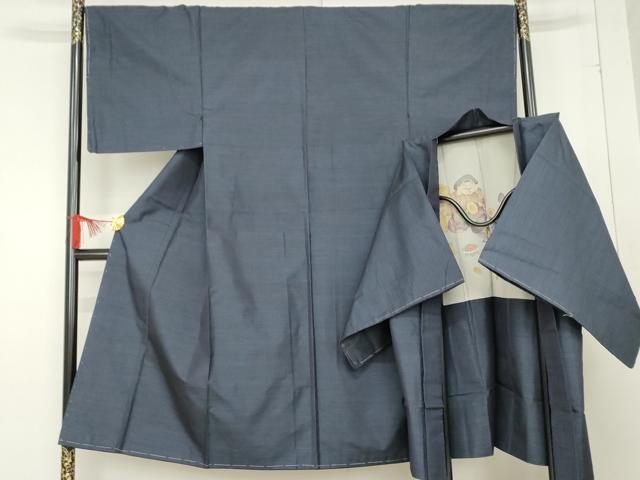 平和屋着物●男性　本場大島紬　アンサンブル　100亀甲　総詰め　正絹　逸品　未使用　AABE5269cs