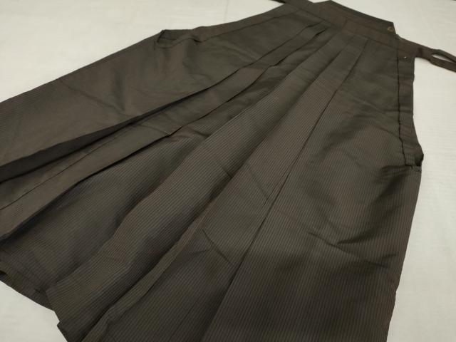 平和屋着物●男性　馬乗り袴　縞　正絹　逸品　AABE5281cs