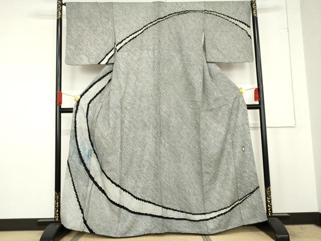 平和屋着物●訪問着　作家物　総絞り　丸文　正絹　逸品　AABE5299cs