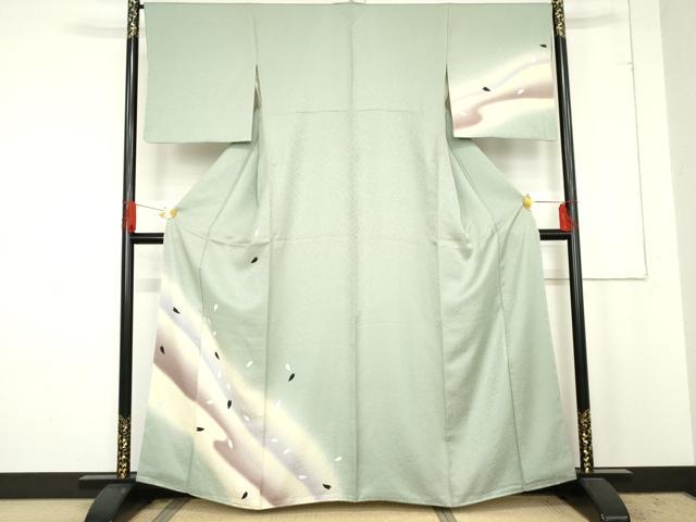 平和屋着物●訪問着　舞花文　暈し染め　正絹　逸品　未使用　AABE5306cs