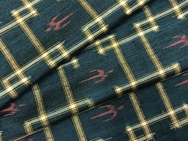 平和屋着物●本場琉球絣　紬　正絹　逸品　AABE5374fy