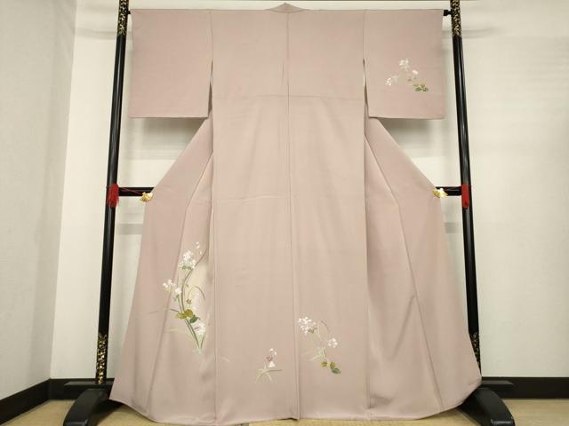 平和屋着物●訪問着　草花文　暈し染め　正絹　逸品　AABE5945ck