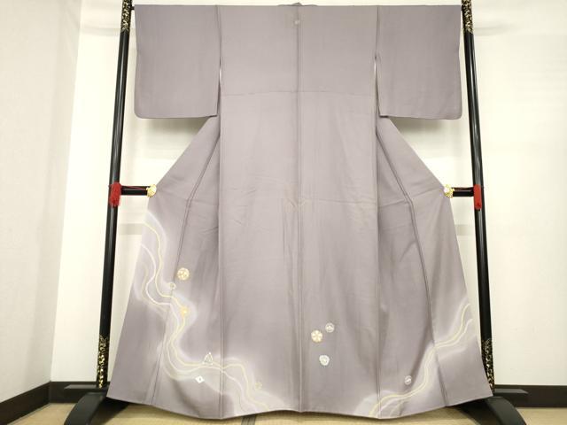 平和屋着物●豪華色留袖　駒刺繍　流水花丸文　暈し染め　正絹　逸品　AABE5946ck