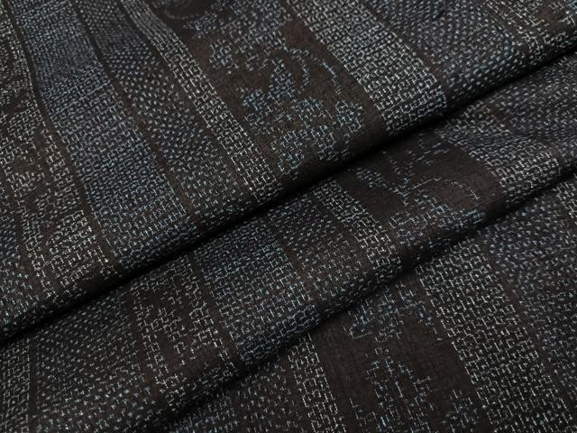 平和屋着物●本場結城紬　重要無形文化財　花間道　正絹　逸品　AABE6952ph