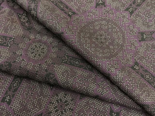 平和屋着物●本場大島紬　7マルキ　吉祥花文　西部百貨店扱い　正絹　逸品　BAAM6027pk