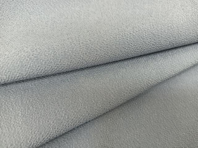 平和屋着物▽色無地　単衣　淡藤色　鬼しぼ縮緬　洗える着物　BAAS8179yc