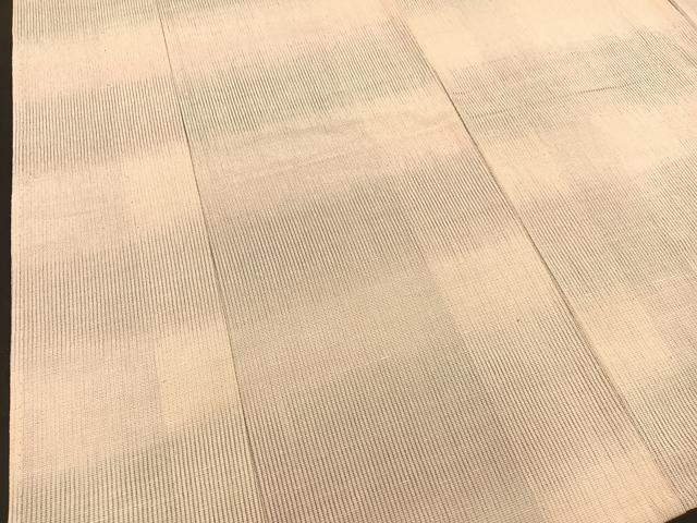 平和屋着物▽上質な小紋　単衣　横段文　お召縮緬　正絹　逸品　BAAS8337hv