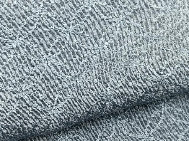 平和屋着物▽上質な色無地　単衣　七宝地紋　奏鼠色　正絹　逸品　BAAS8374hv