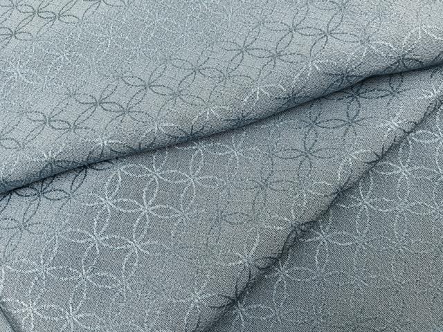 平和屋着物▽上質な色無地 単衣 七宝地紋 奏鼠色 正絹 逸品 BAAS8374hv