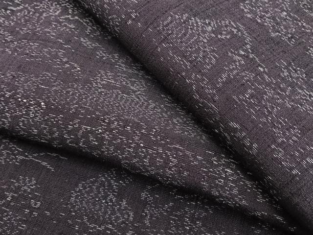 平和屋着物▽上質な紬　単衣　風景文　正絹　逸品　BAAT0149pk