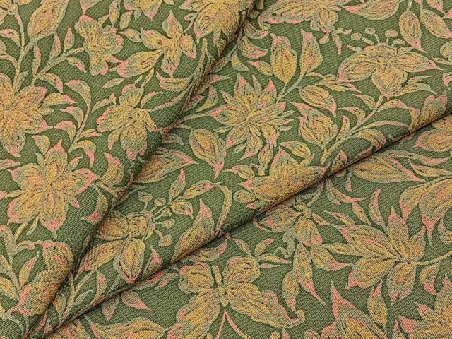 平和屋着物▽上質な小紋　単衣　更紗花蝶文　やまと誂製　正絹　逸品　BAAT0411yt