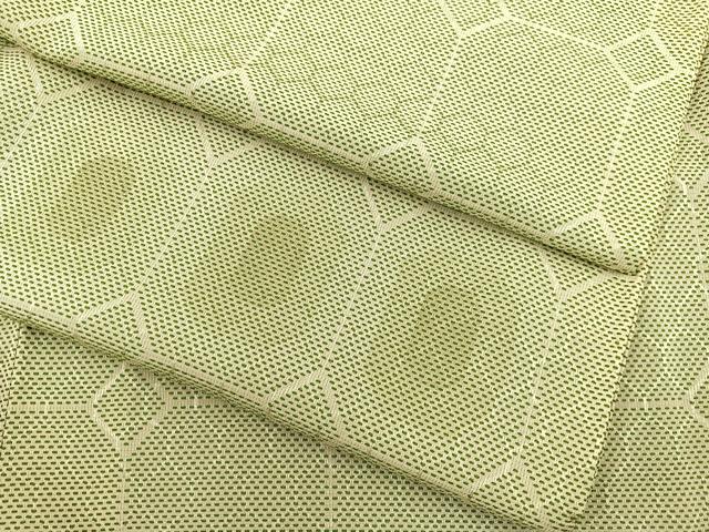 平和屋着物▽上質なお召　単衣　蜀江文　正絹　逸品　BAAT1104hv