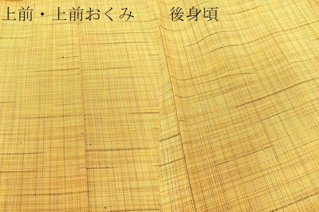 平和屋着物▽上質な紬 単衣 格子柄 正絹 逸品 BAAT1121hv