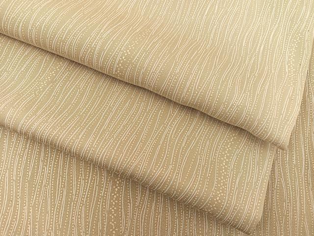 平和屋着物▽上質な小紋　単衣　よろけ縞　正絹　逸品　BAAT1141hv