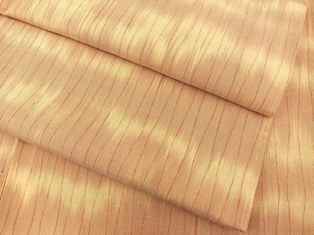 平和屋着物▽上質な紬 　単衣　立涌文様 　正絹　逸品　未使用　BAAT1163hv