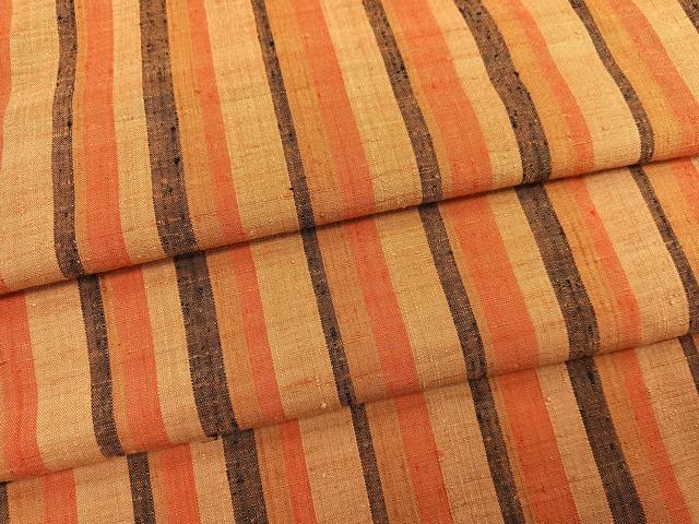 平和屋着物●上質な紬　間道　正絹　逸品　未使用　BAAT6657hv