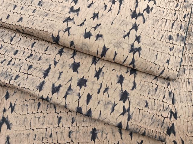 平和屋着物●本場大島紬　総絞り　間道　正絹　逸品　BAAT6689hv