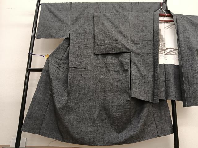 平和屋着物●男性　紬　アンサンブル　霞文　キングサイズ　正絹　逸品　BAAT8738hv