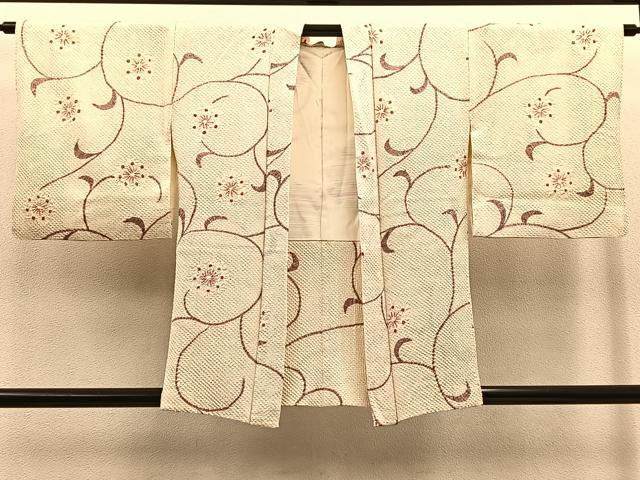 平和屋着物＃羽織　総絞り　花唐草文　正絹　逸品　BAAT8937gt