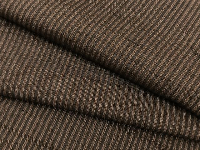 平和屋着物＃男性　長羽織　紬　縞　正絹　逸品　BAAT8940gt