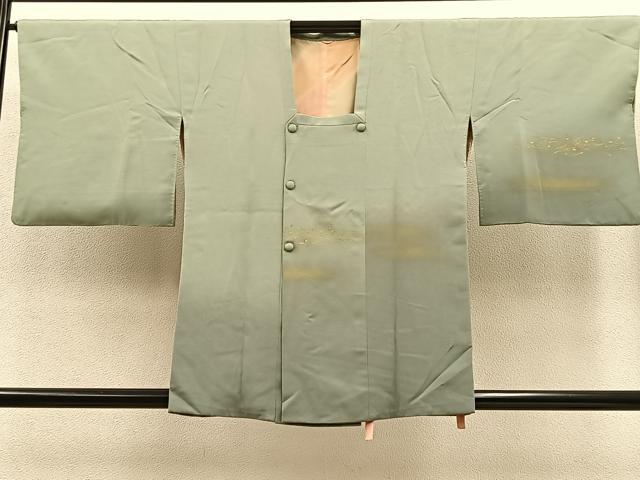 平和屋着物＃道行コート　刺繍　吹き寄せ文　暈し染め　金彩　正絹　逸品　BAAT8956gt