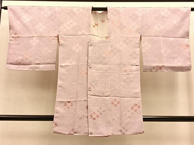 平和屋着物＃道行コート　花菱文　正絹　逸品　BAAT8959gt