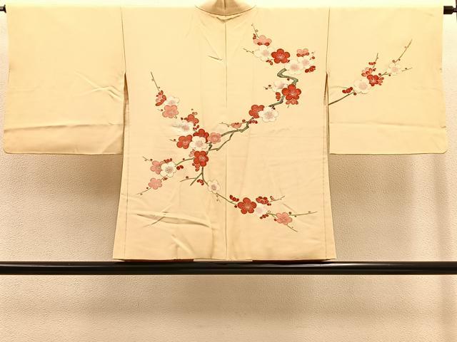 平和屋着物＃羽織　刺繍　枝梅　金彩　正絹　逸品　BAAT8963gt
