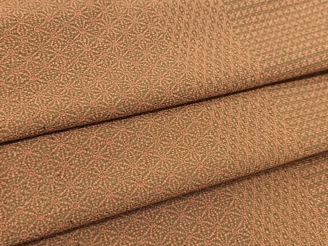 平和屋着物▽上質な小紋　単衣　吉祥間道　正絹　逸品　BAAT9108yc