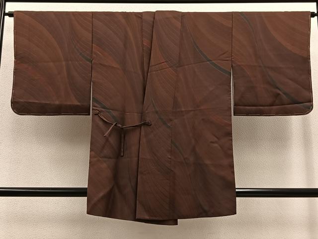 平和屋着物＃道中着　流線文　暈し染め　正絹　逸品　未使用　BAAT9275gt