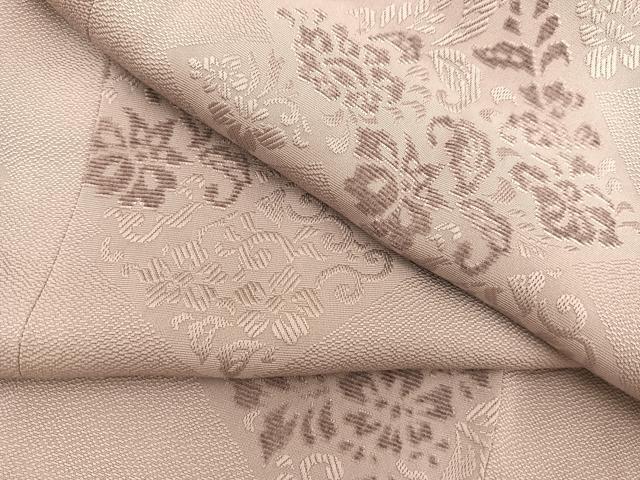 平和屋着物＃道行コート　ロング丈　モール織　更紗花唐草文　正絹　逸品　BAAU0009gt