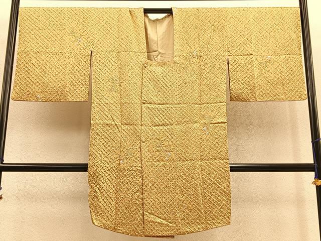 平和屋着物＃道行コート　ロング丈　総絞り　花　正絹　逸品　BAAU0025gt