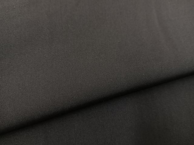 平和屋着物＃男性 長羽織 黒紋付 羽裏：人物文 正絹 逸品 BAAU0054