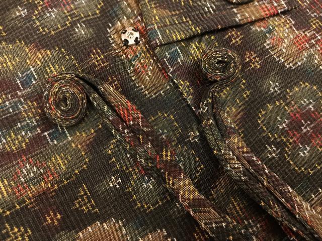 平和屋着物＃道中着 ロング丈 紬地 花尽くし 正絹 逸品 BAAU0058gt 羽織