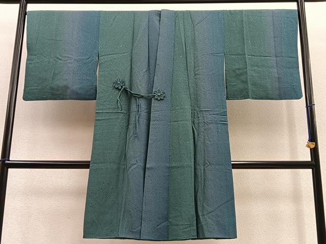 平和屋着物＃道中着　ロング丈　暈し染め　正絹　逸品　BAAU0080gt