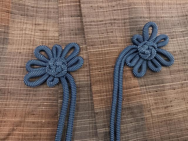 平和屋着物＃道中着 紬地 横段文 ロング丈 正絹 逸品 CAAT0500dy 平和