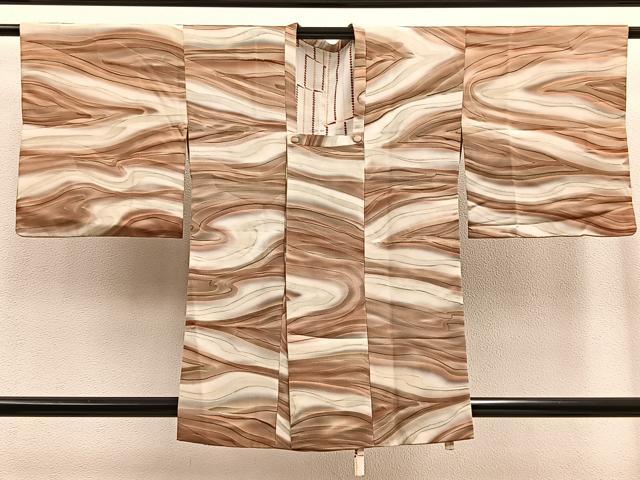 平和屋着物＃道行コート　流線文　暈し染め　正絹　逸品　BAAU0107gt