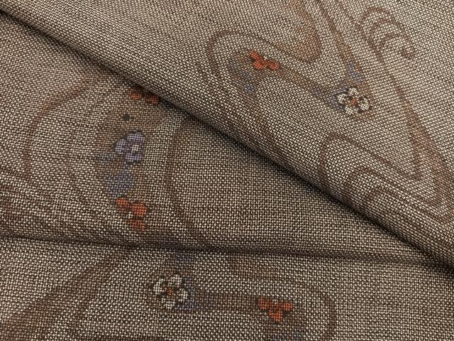 平和屋着物●本場大島紬　9マルキ　流水花文　正絹　逸品　未使用　BAAU0169gt