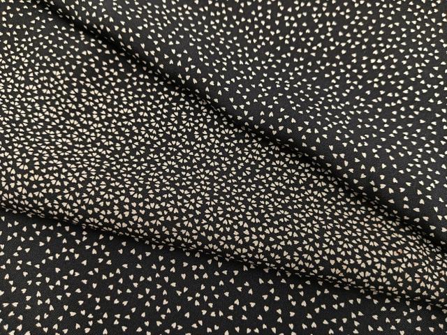 平和屋着物●上質な小紋　舞桜文　黒地　正絹　逸品　BAAU0177gt