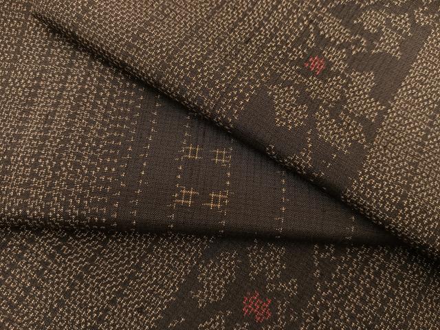 平和屋着物●上質な紬　花間道　正絹　逸品　BAAU0181gt