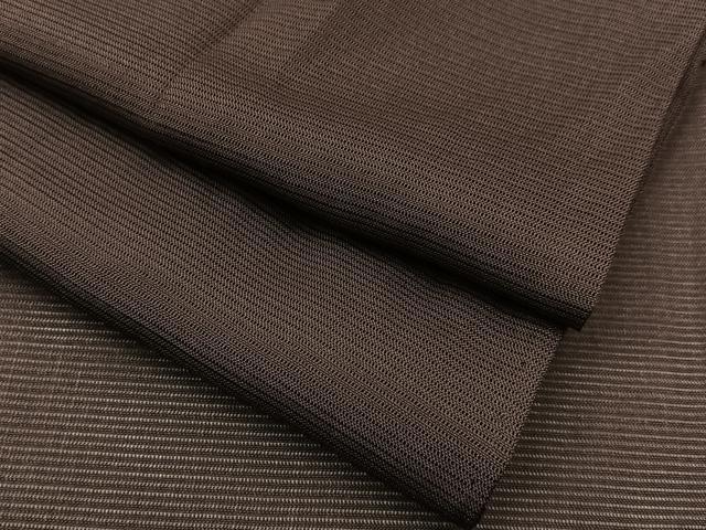 平和屋着物＊夏物　色無地　絽　紫鳶色　洗える着物　BAAU3437hj