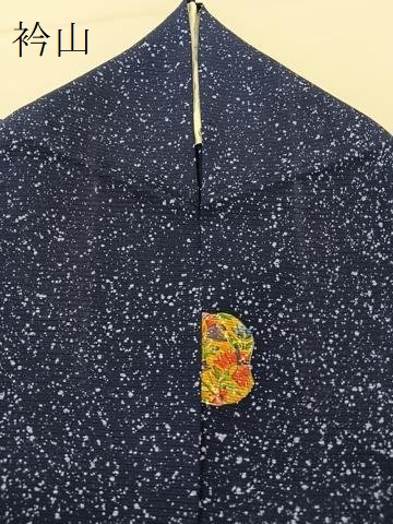 平和屋着物＊夏物 小紋 絽 更紗草花文 たたき染め 三越扱い 正絹 逸品