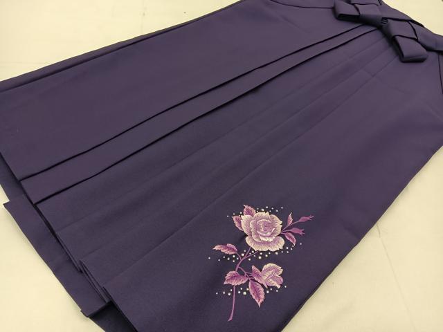 平和屋着物●女性　行灯袴　刺繍　薔薇　ラインストーン　洗える着物　BAAU3564hj