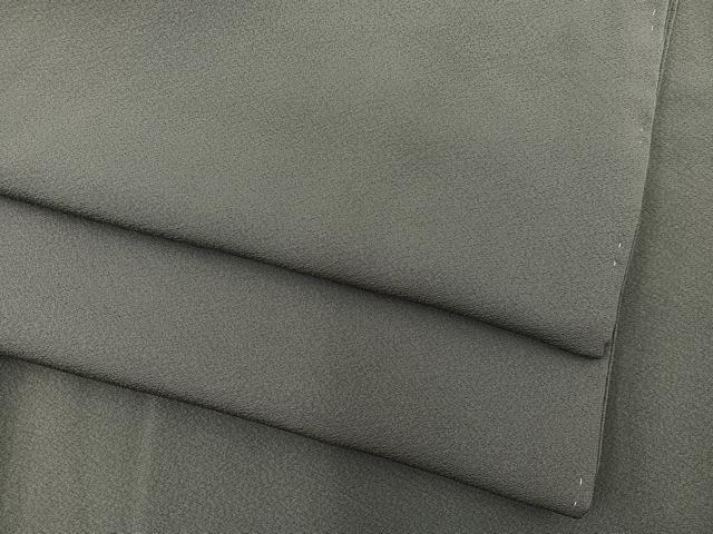 平和屋着物●上質な色無地　山鳩色　正絹　逸品　BAAU4238mz