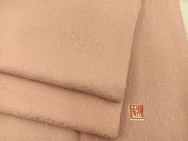 平和屋着物●上質な色無地　ときから茶色　正絹　逸品　BAAU4503mz