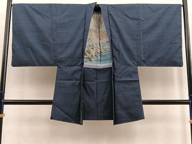 平和屋着物＃男性　本場大島紬　長羽織　100亀甲　総詰め　そごう扱い　正絹　逸品　未使用　BAAU4683gt